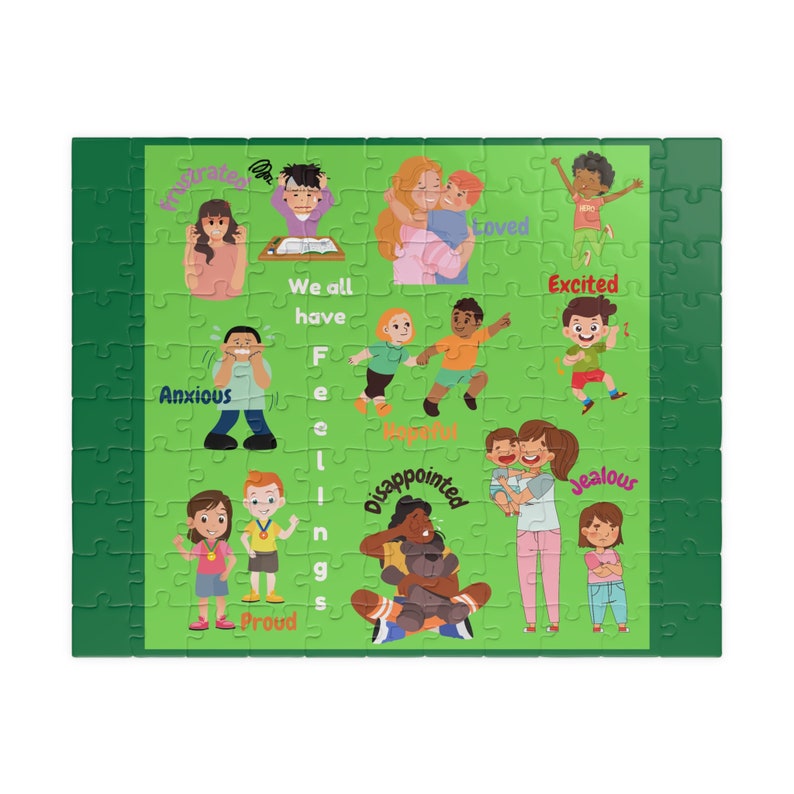 110-piece Feelings Puzzle for Children Emotional Coping Skills Educator ...