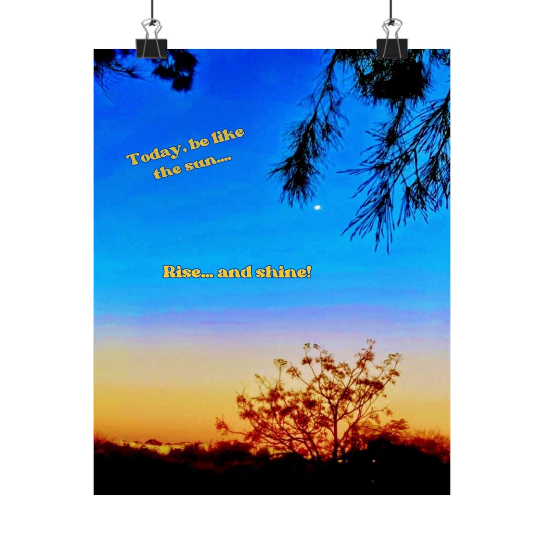 Sunrise Poster, Counselor Office Decor, Motivational Wall Art ...