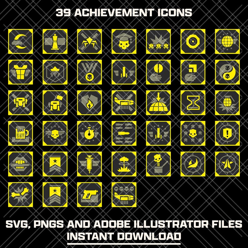 Game Digital Download Bundle 380 SVG, PNG & Adobe Illustrator Files ...