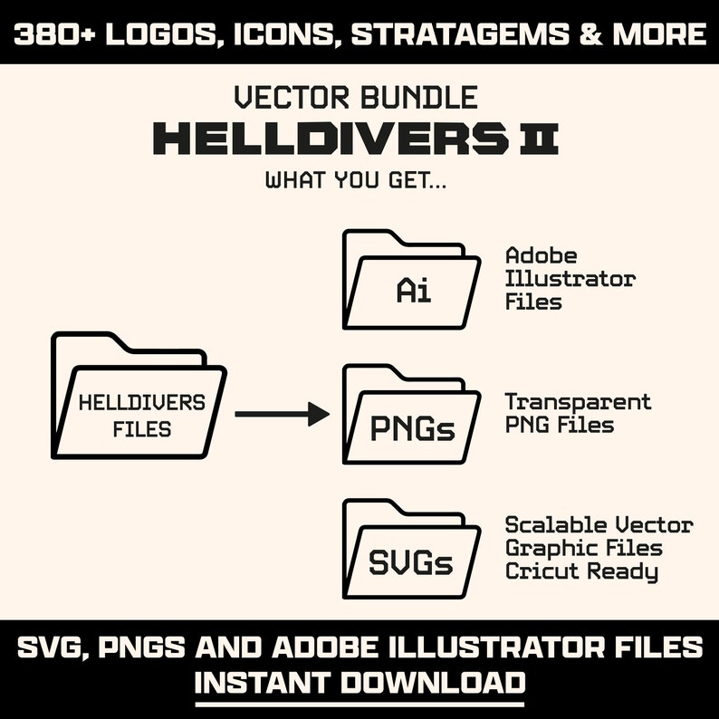 Game Digital Download Bundle 380 SVG, PNG & Adobe Illustrator Files ...