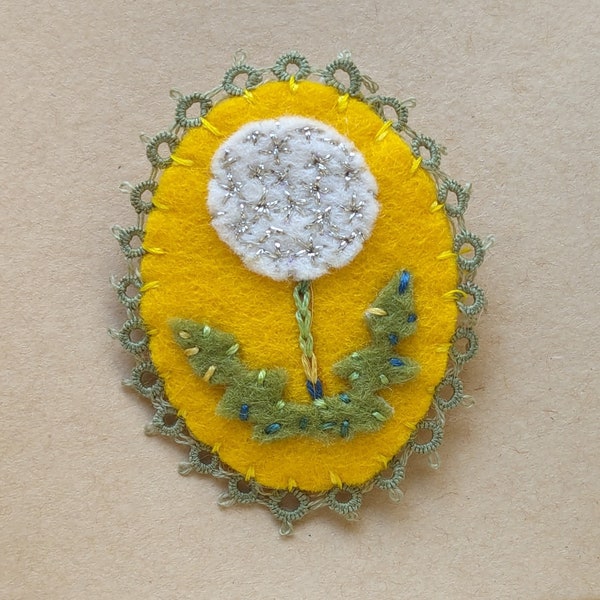 Dandelion Brooch - Etsy