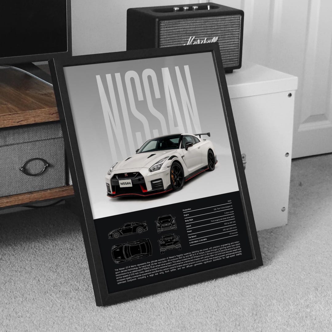 Nissan GT-R Nismo Poster | Car Poster | Digital Download | Hyper Car ...