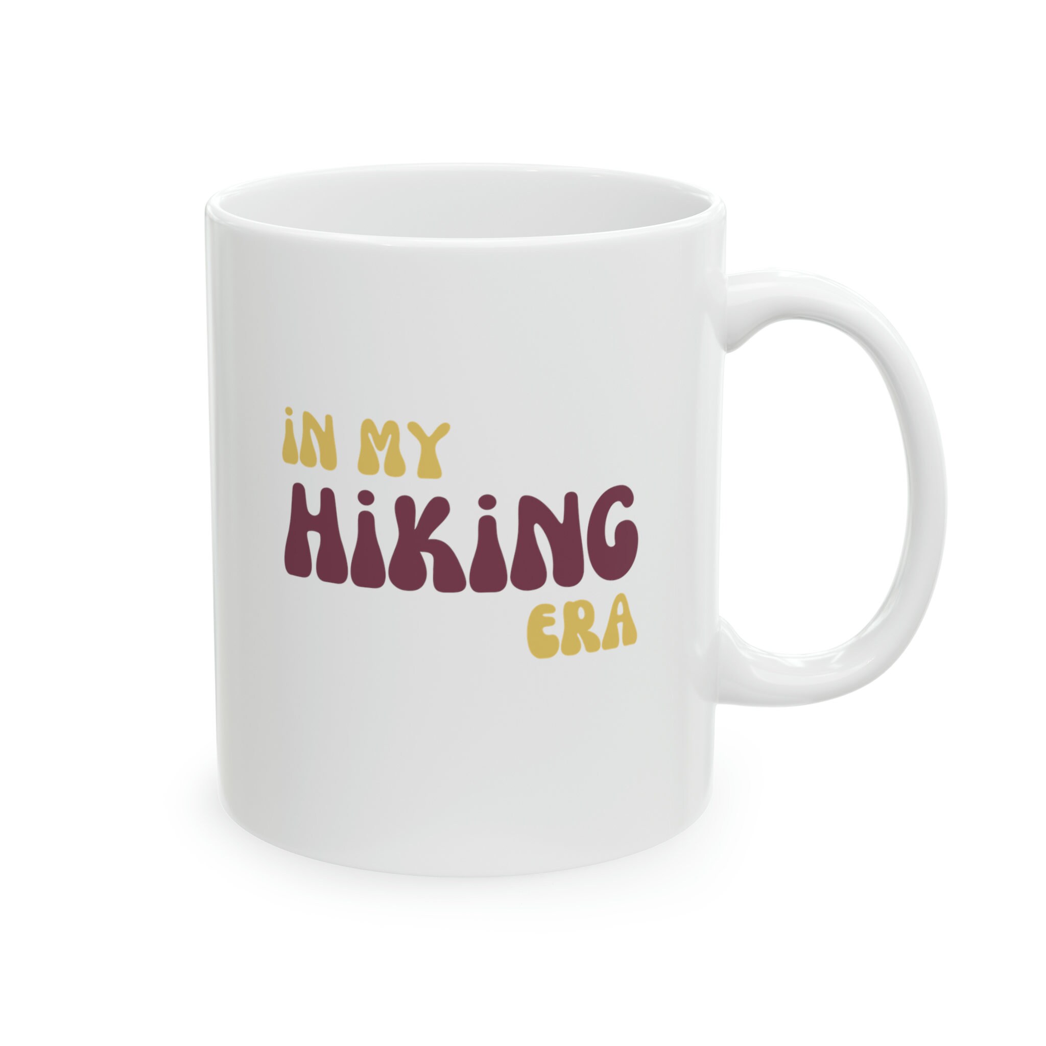 In My Hiking Era Ceramic Mug (11oz), Cute Gift Mug, Hiking Mugs, 70's ...