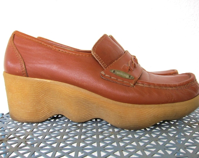 70s Famolare Get up Wavy Sole Platform Vintage Shoes Size 10 (estimated ...