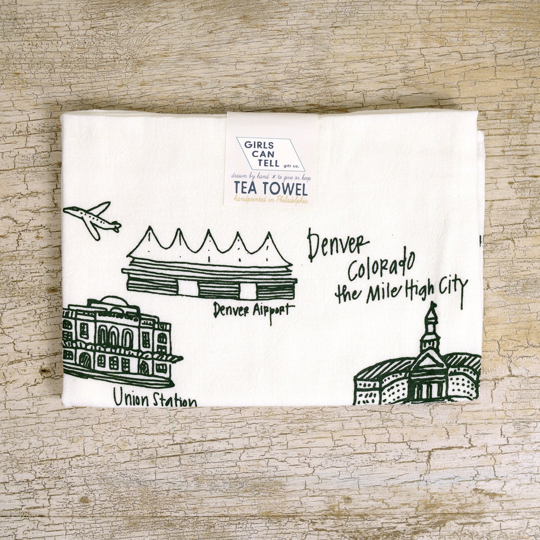 Denver Landmarks Towel, Denver Gift, Denver Souvenir, Denver Landmark ...
