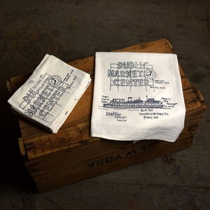 Seattle Tea Towel, Kitchen Towel, Seattle Public Market, Towels ...