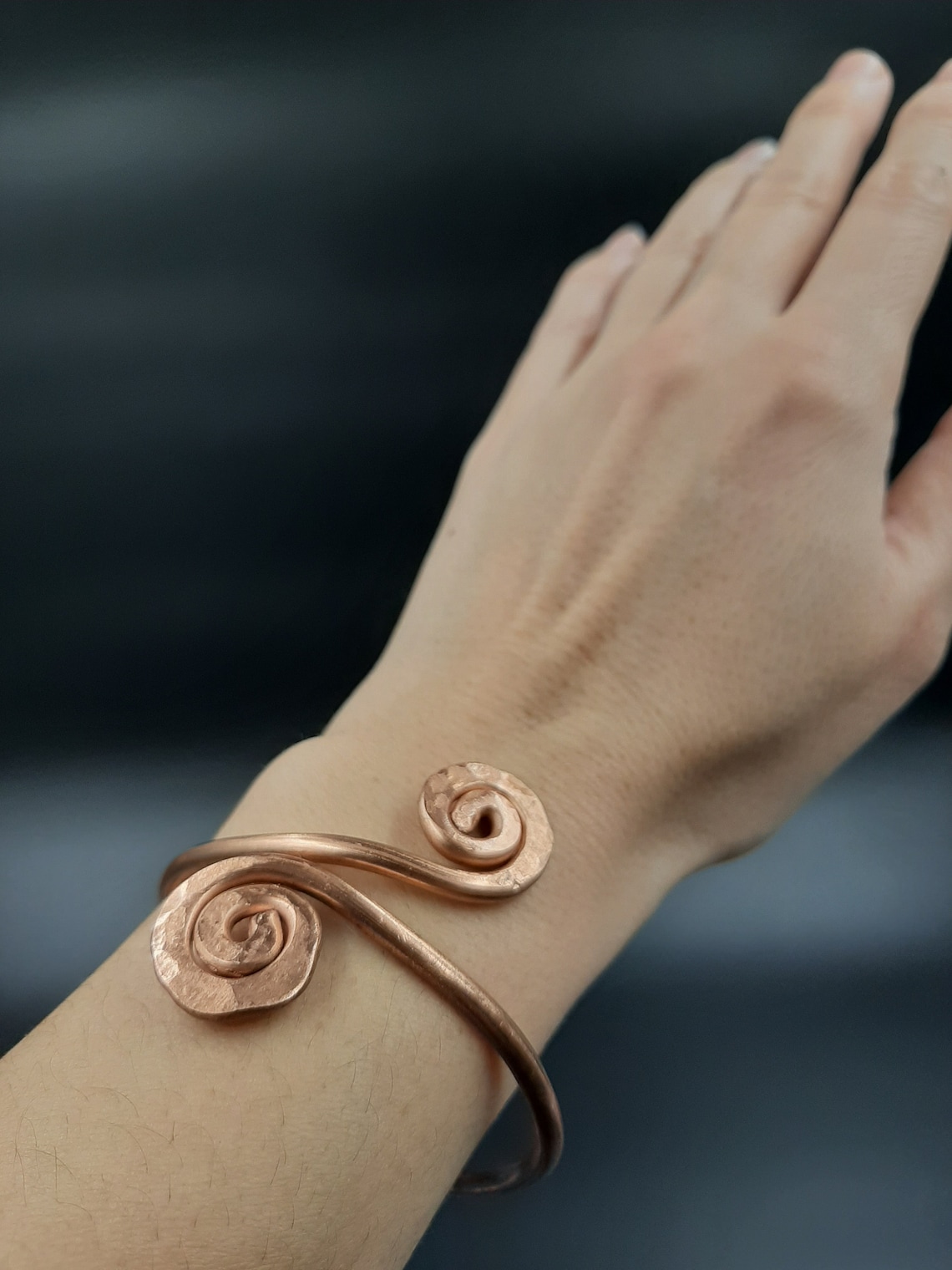 Adjustable Copper Bracelet, Massive Bracelet, Pure Copper Bracelet, Hammered Copper Bracelet ...