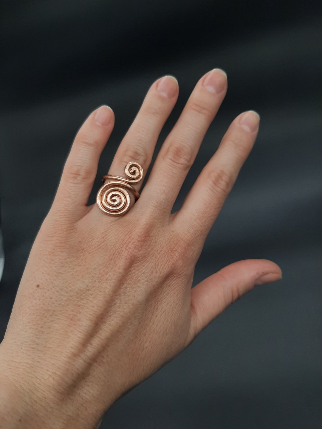 Adjustable Copper Ring, Pure Copper Wrap Ring, Handmade Copper Women ...