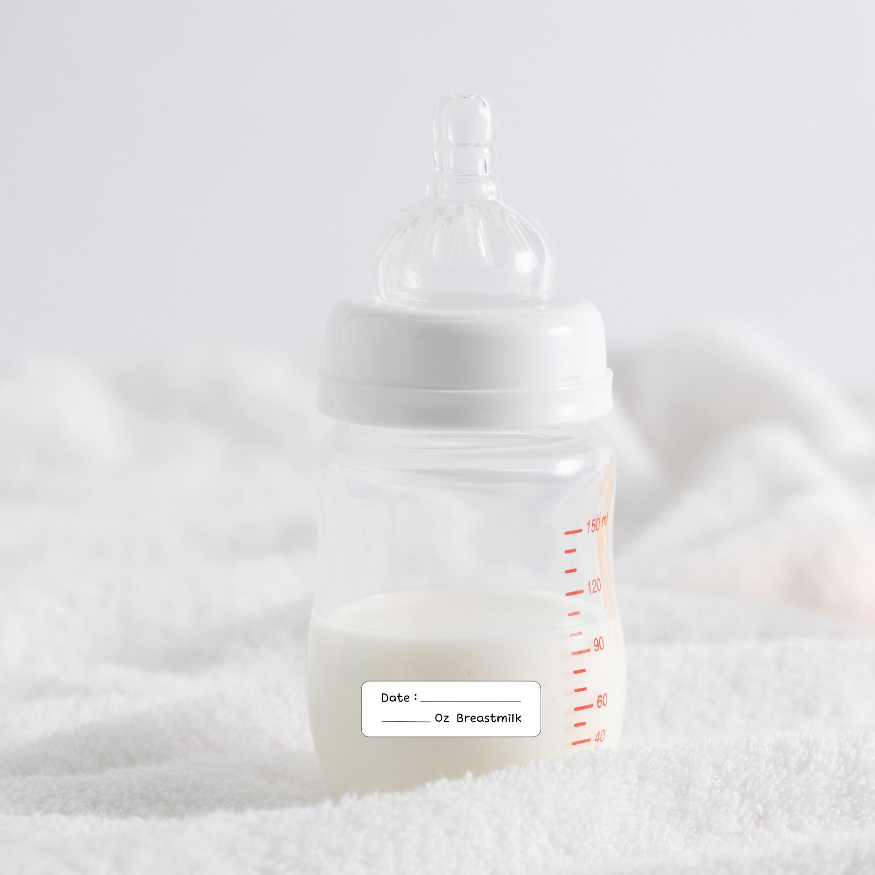 128 Write-on Baby Bottle Labels Personalized Breast Milk Daily Date ...