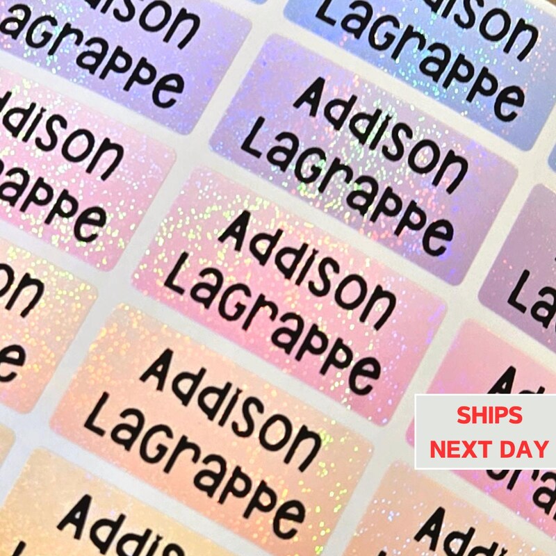 Glitter Name Cards - Etsy