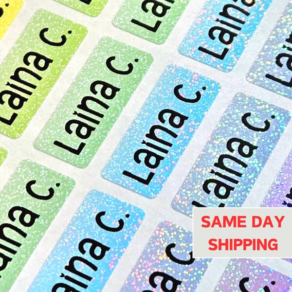 Glitter Labels - Etsy