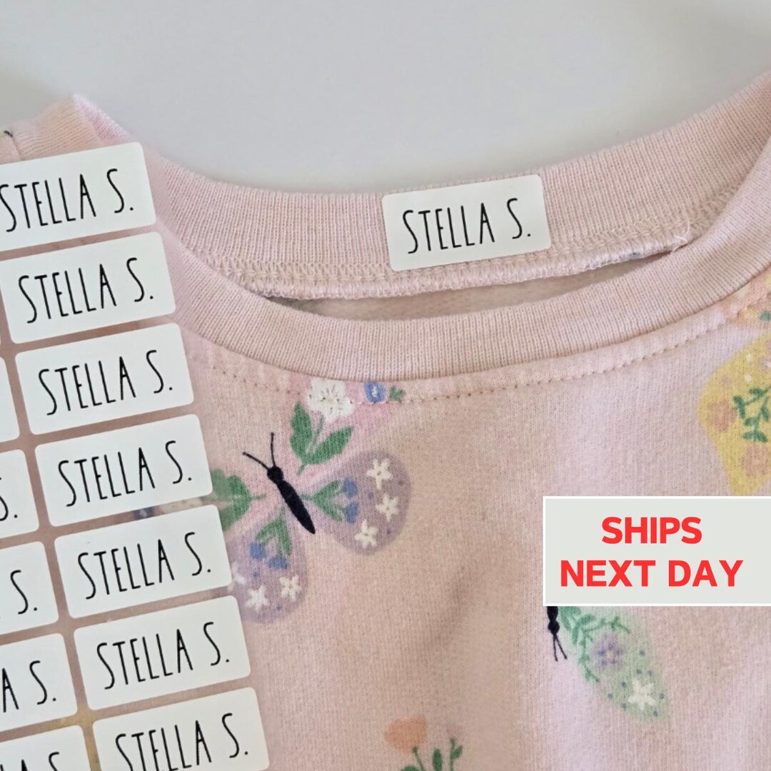 27 Pre-cut Iron-on Fabric Labels, Washer Dryer Safe, Personalized ...