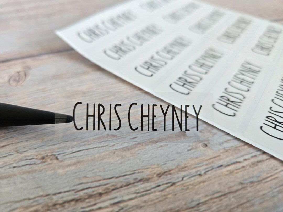 SHIPS SAME DAY!! Clear Label, Transparent Name Sticker, Waterproof ...