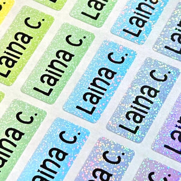 Glitter Name Cards - Etsy