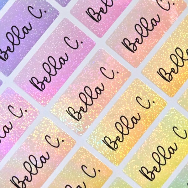 Glitter Labels - Etsy