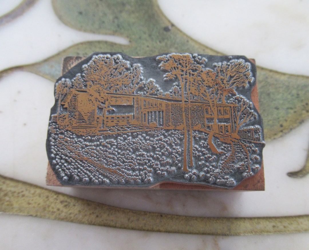 Modern Building Vintage Letterpress Printing Block - Etsy