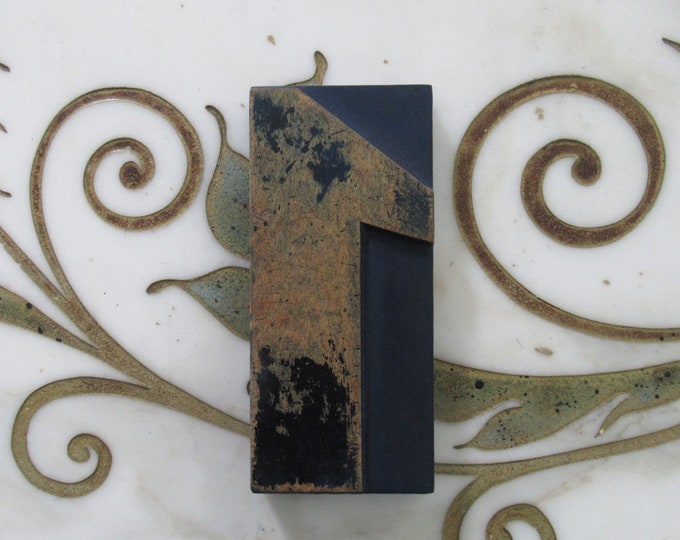 Large Number 1 One Antique Letterpress Wood Type Printers Block - Etsy