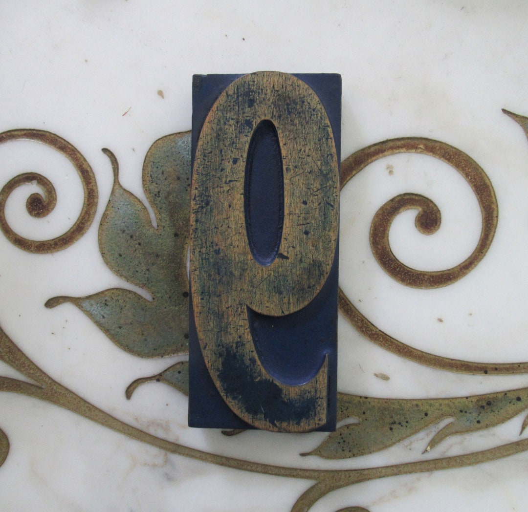 Large Number Six 6 or Nine 9 Antique Letterpress Wood Type Printing ...