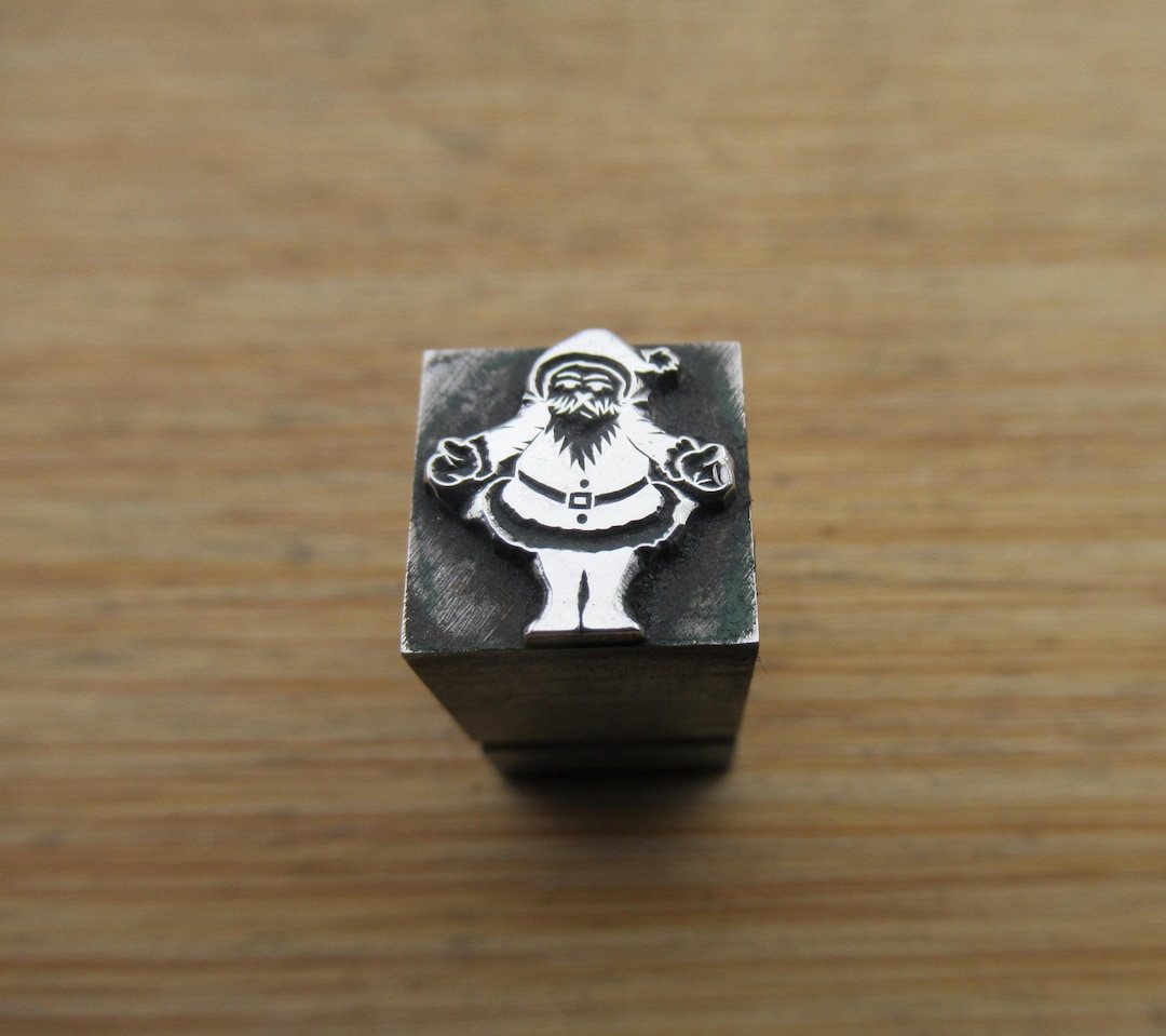 Santa Claus Letterpress Printing Block Metal - Etsy
