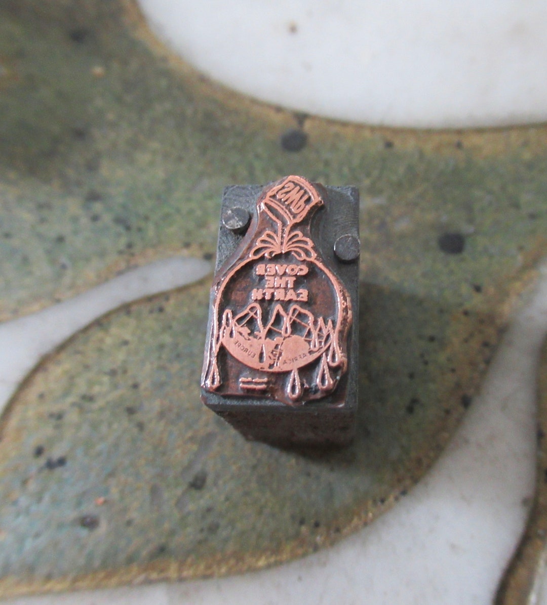 Sherwin Williams Cover the Earth Logo Antique Letterpress - Etsy