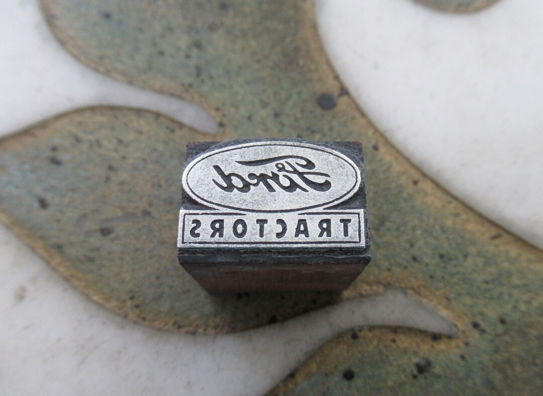 Ford Tractors Emblem Antique Letterpress Printing Block - Etsy