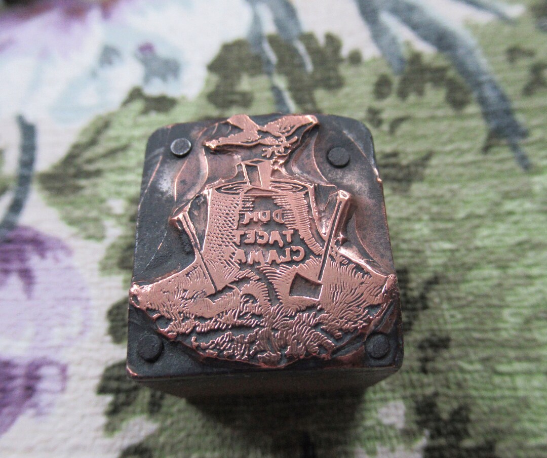 Antique Letterpress Printers Block Woodsmen of the World Life Insurance ...