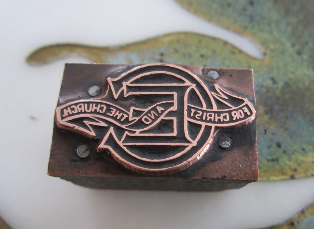 Christian Endeavor Letterpress Printers Block Society for Christ and ...