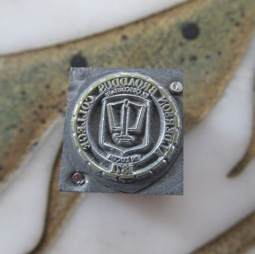 Alderson Broaddus College Seal Vintage Letterpress Printing Block ...
