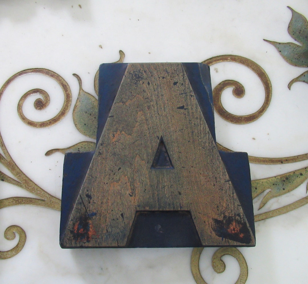 Large Letter A Antique Letterpress Wood Type Printing Block - Etsy
