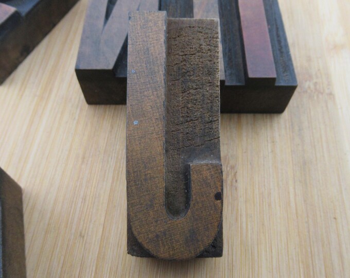 Letter J Antique Letterpress Wood Type Printing Block - Etsy