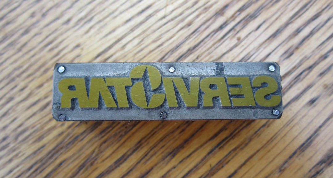 Servistar Logo Vintage Letterpress Printers Block - Etsy