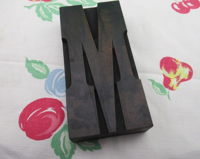Letter M Antique Letterpress Wood Type Printing Block - Etsy