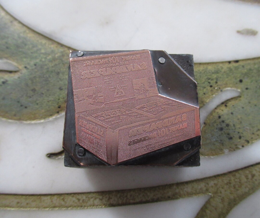 Antique Letterpress Printing Block Sandpaper Display Box - Etsy