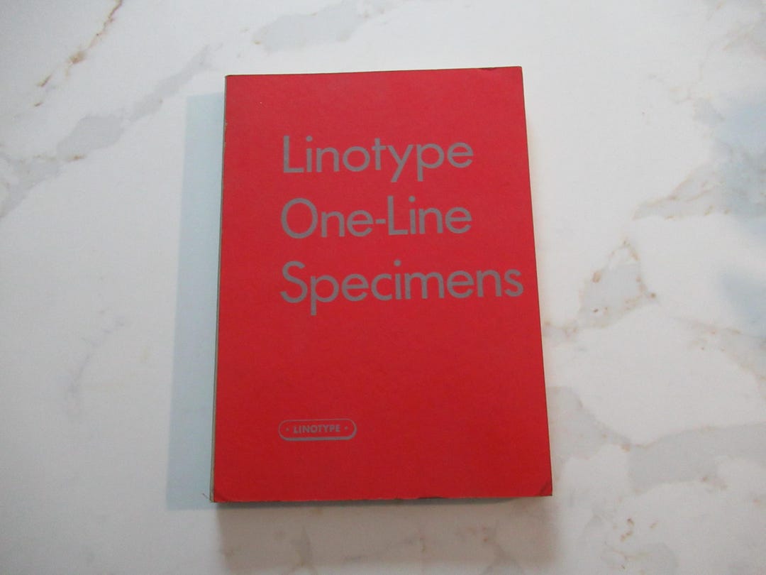 Linotype One-time Specimens 1958 Merganthaler Brooklyn - Etsy
