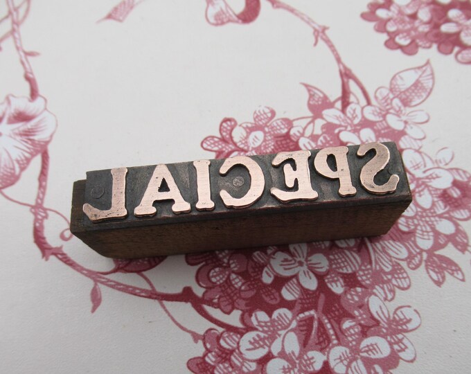 Vintage Letterpress Printing Block Special - Etsy