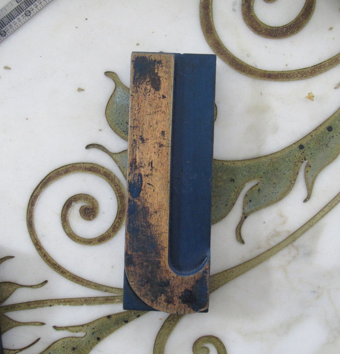 Large Letter J Antique Letterpress Wood Type Printing Block - Etsy