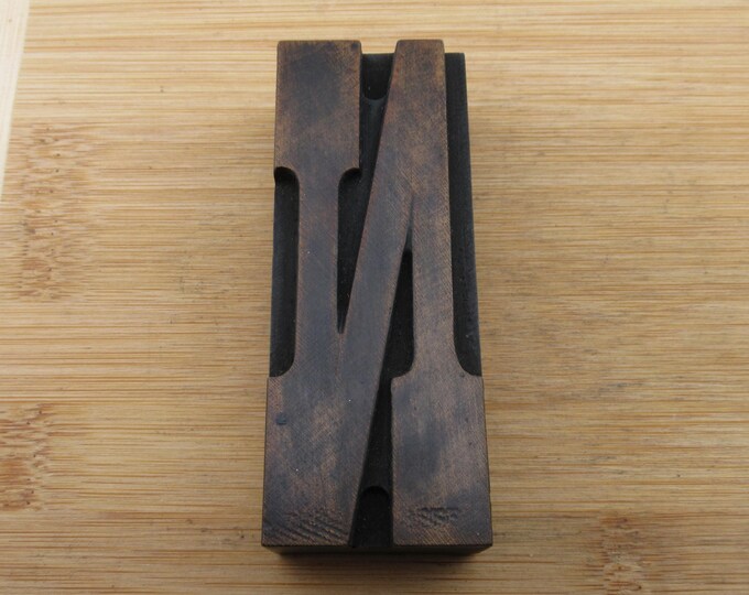 Letter N Antique Letterpress Wood Type Printing Block Serif - Etsy