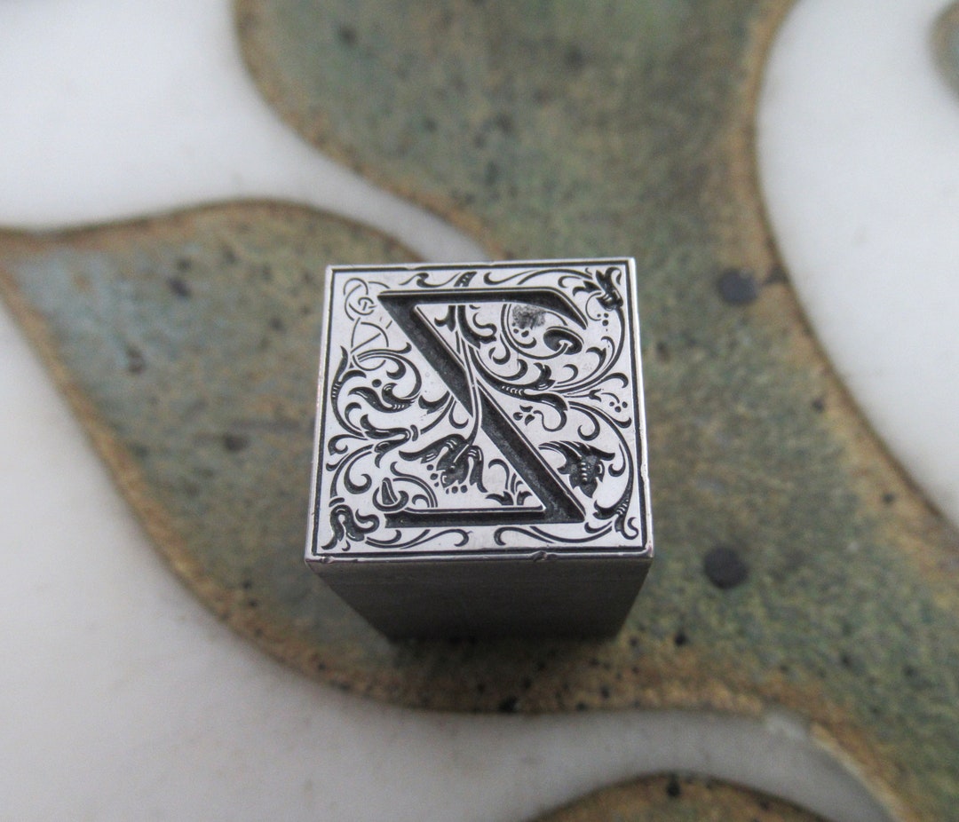 Cloister Initial Z Decorative Ornament Antique Letterpress Printing ...