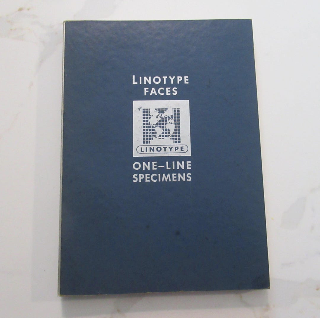 Linotype Faces One-line Specimens 1950 Merganthaler Brooklyn - Etsy
