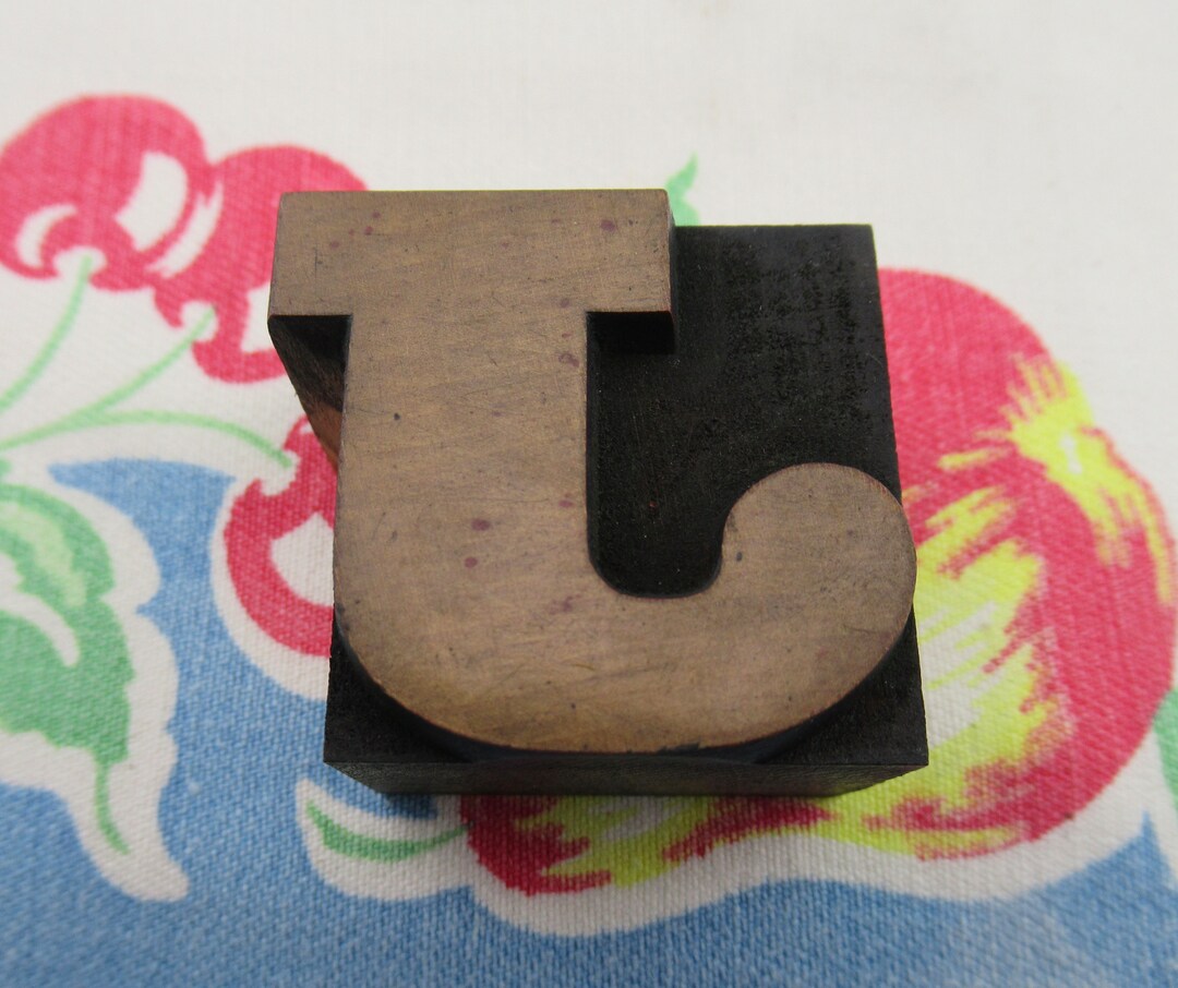 Letter J Letterpress Wood Type Printing Block Antique - Etsy