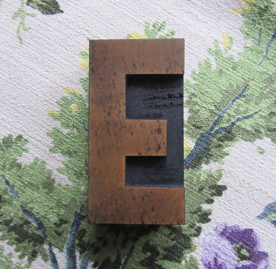 Letter E Antique Letterpress Wood Type Printing Block - Etsy