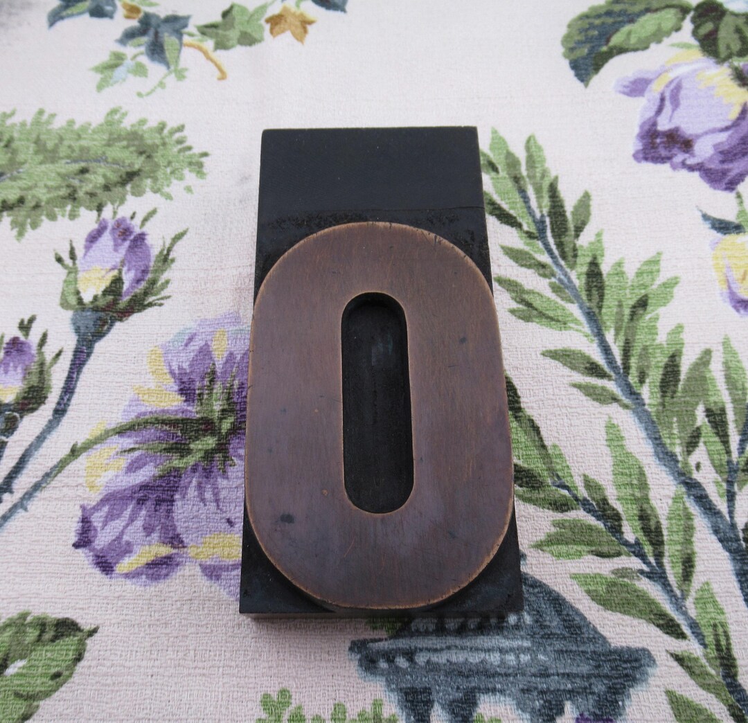 Large Letter O Antique Letterpress Wood Type Printers Block Lower Case ...