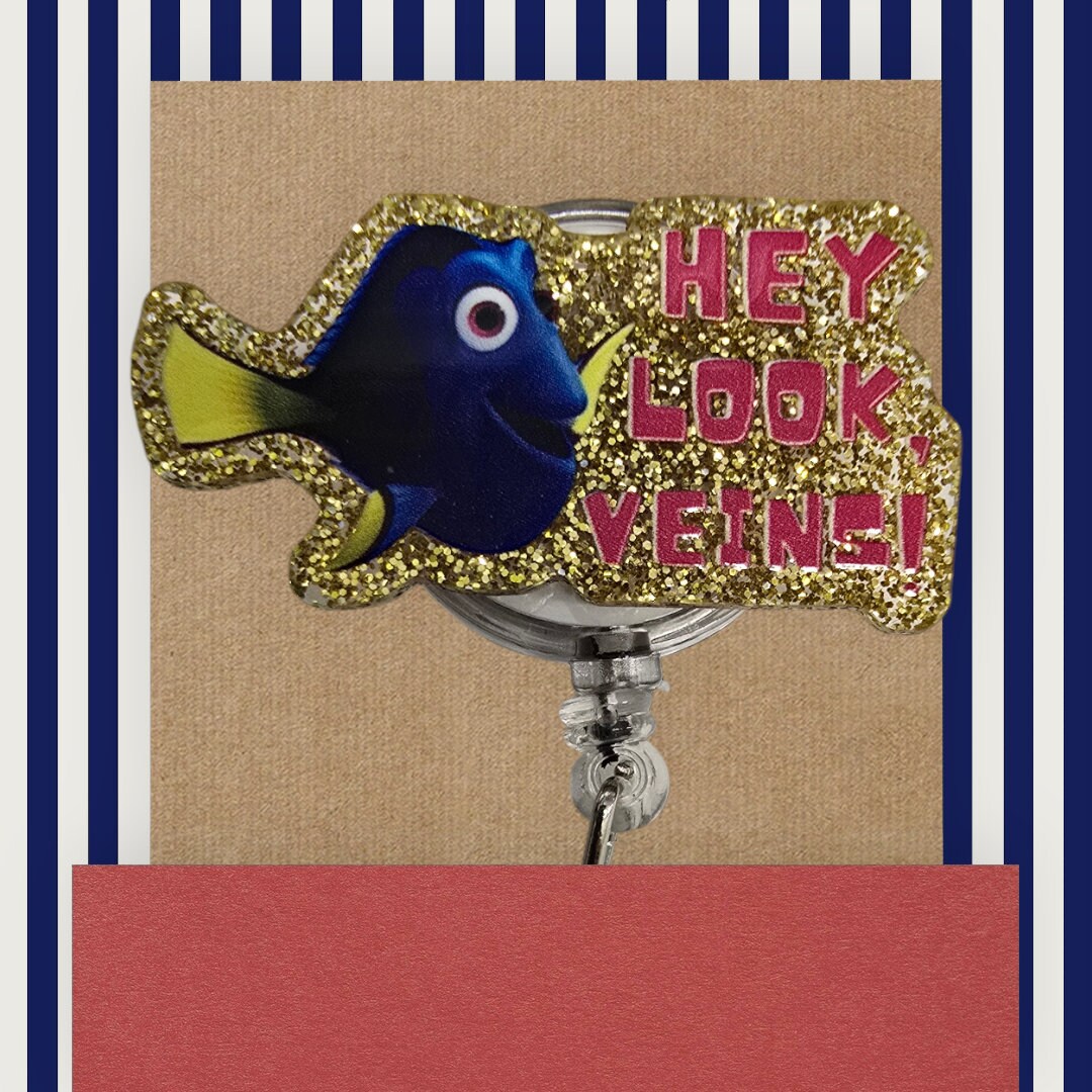 Dory Hey Look I See Veins Retractable Badge Reel Work ID - Etsy