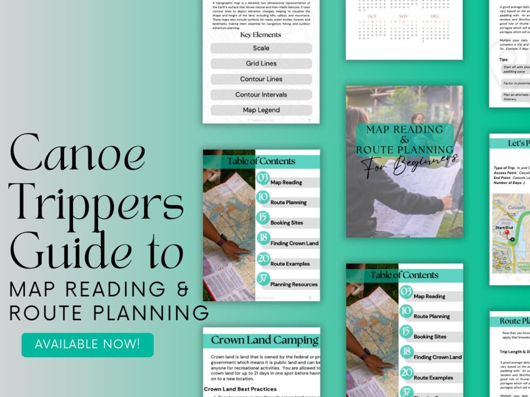Map Reading & Route Planning for Beginner Canoe Trippers - Etsy