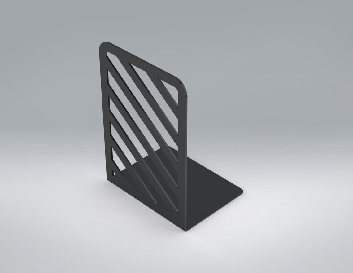 Sturdy Metal Bookend, Bookend Dxf Svg Files, Sheet Metal Cut File, Book ...