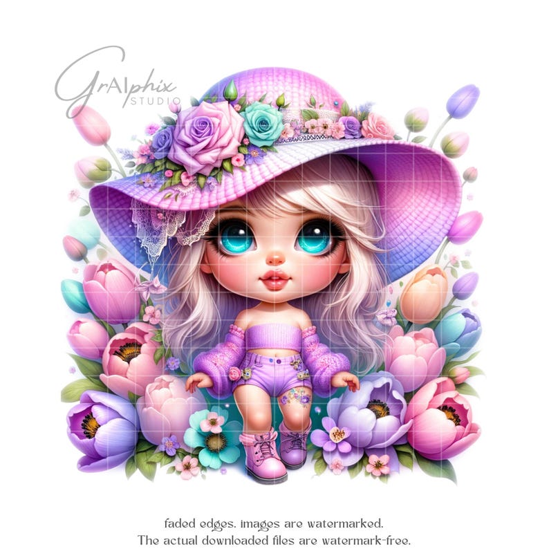 Lavender - Chibi Brats - Volume 01: Chibi, Tulips, Florals, Kids ...