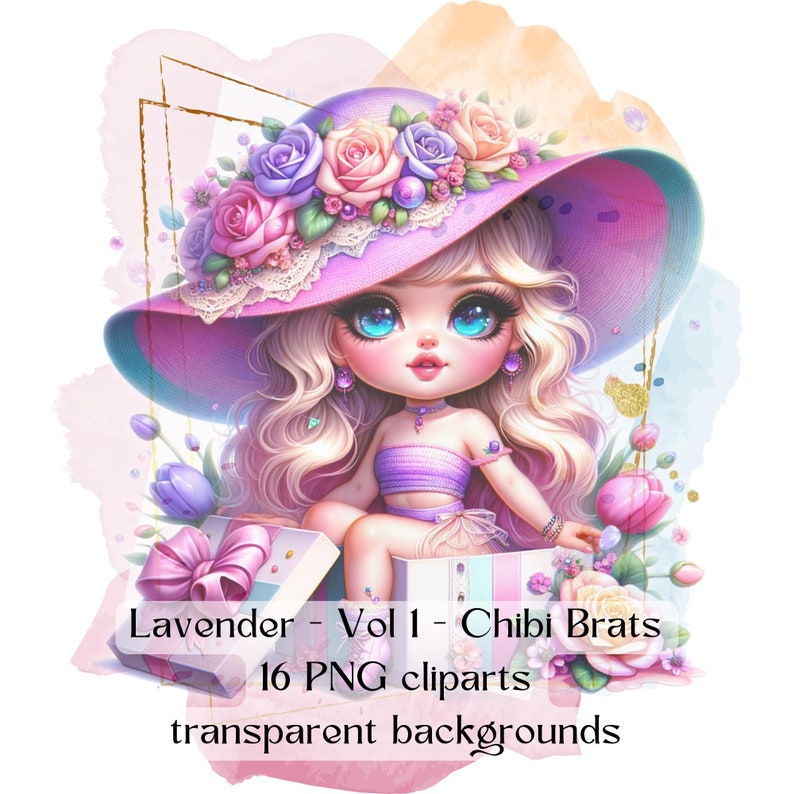 Lavender - Chibi Brats - Volume 01: Chibi, Tulips, Florals, Kids ...