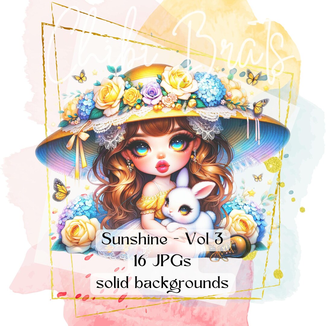 Sunshine – Chibi Brats – Volume 03 | Cute Summer Girl Clipart ...