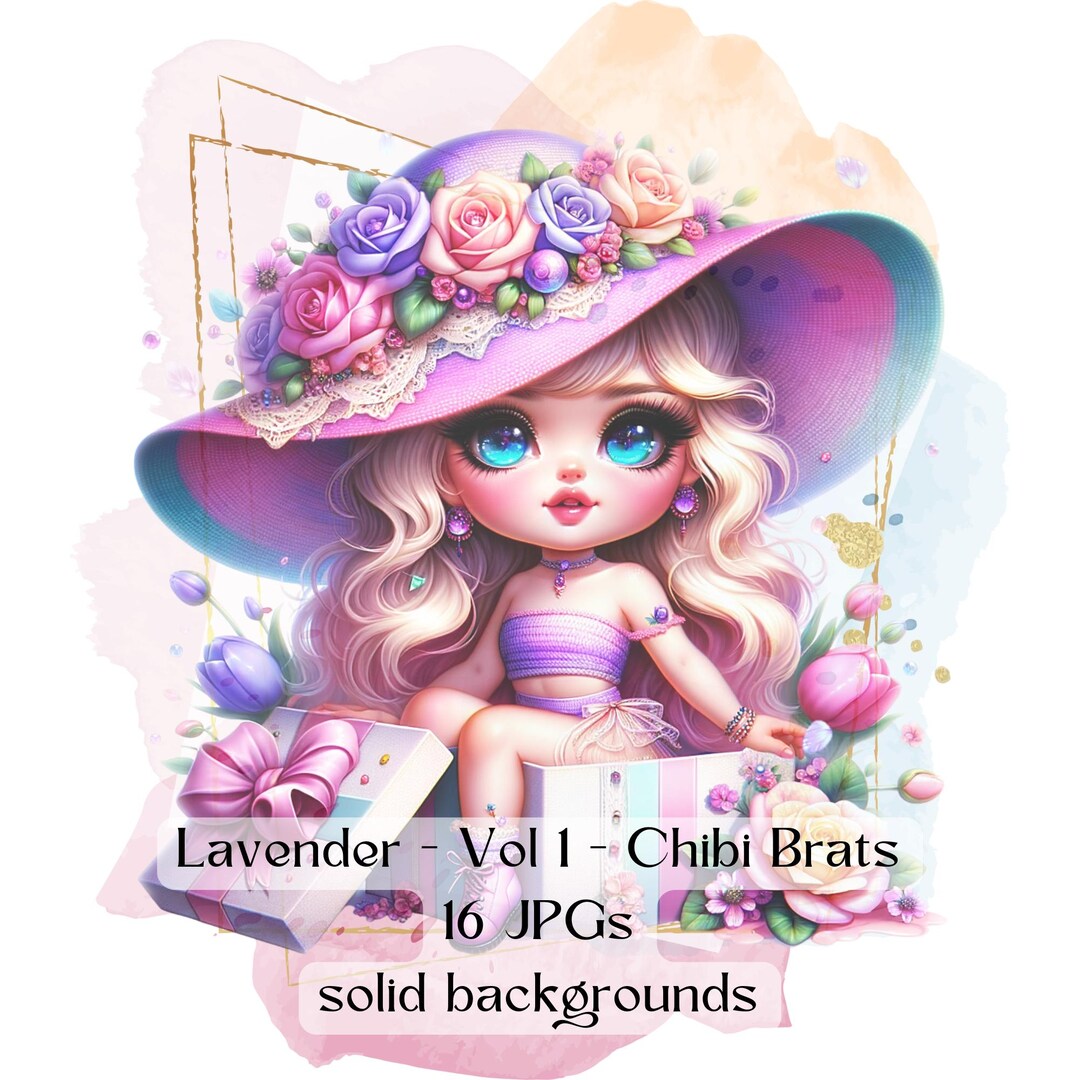 Lavender - Chibi Brats - Volume 01: Chibi, Tulips, Florals, Kids ...