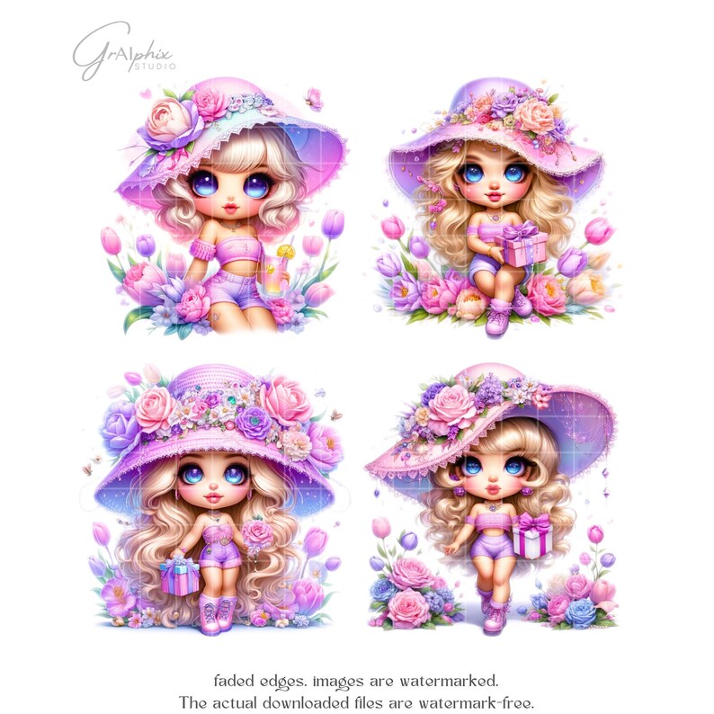 Lavender - Chibi Brats - Volume 01: Chibi, Tulips, Florals, Kids ...